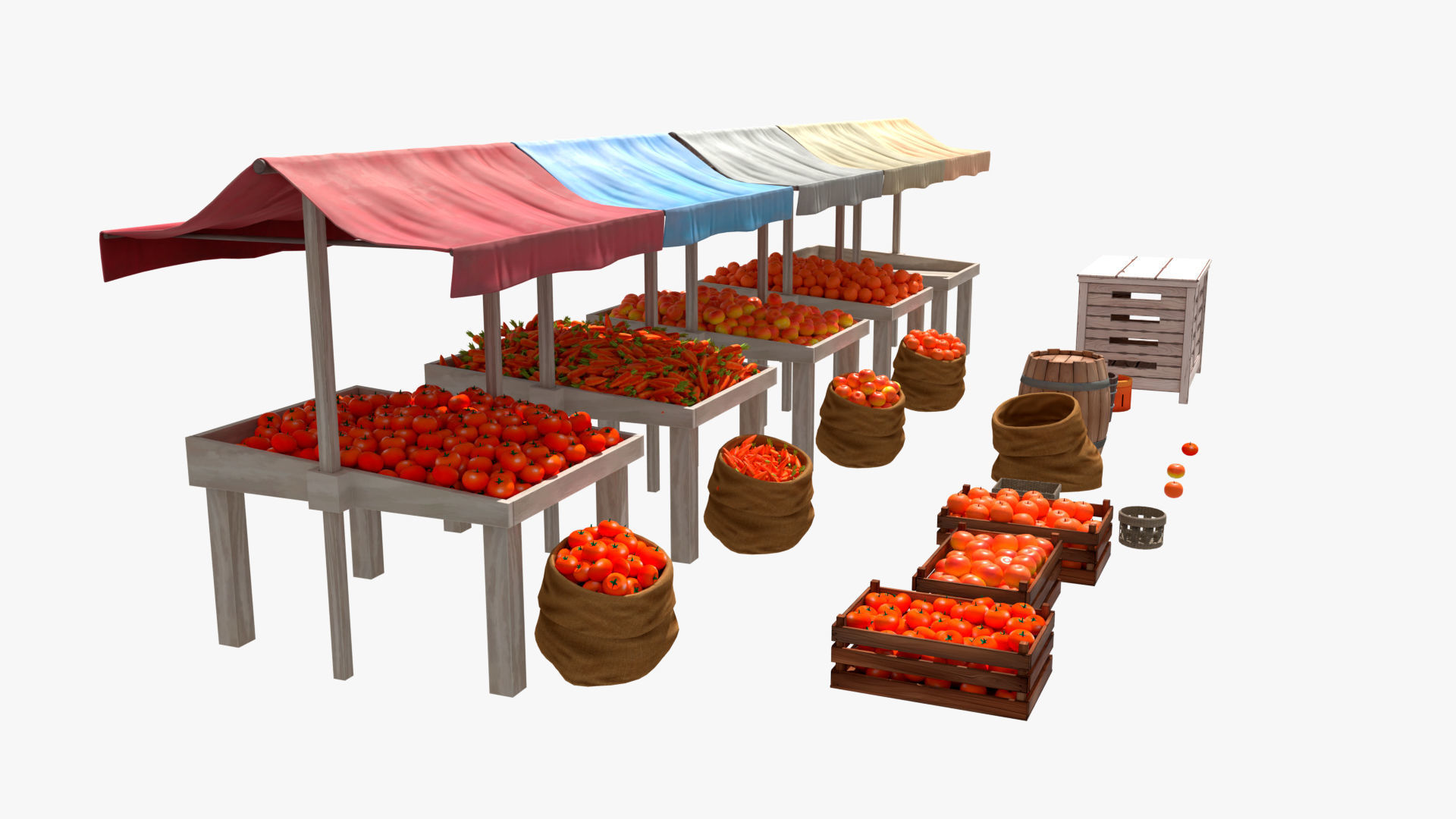 3D model Marketplace - Old Shop - Cartoon Style VR / AR / low-poly ...