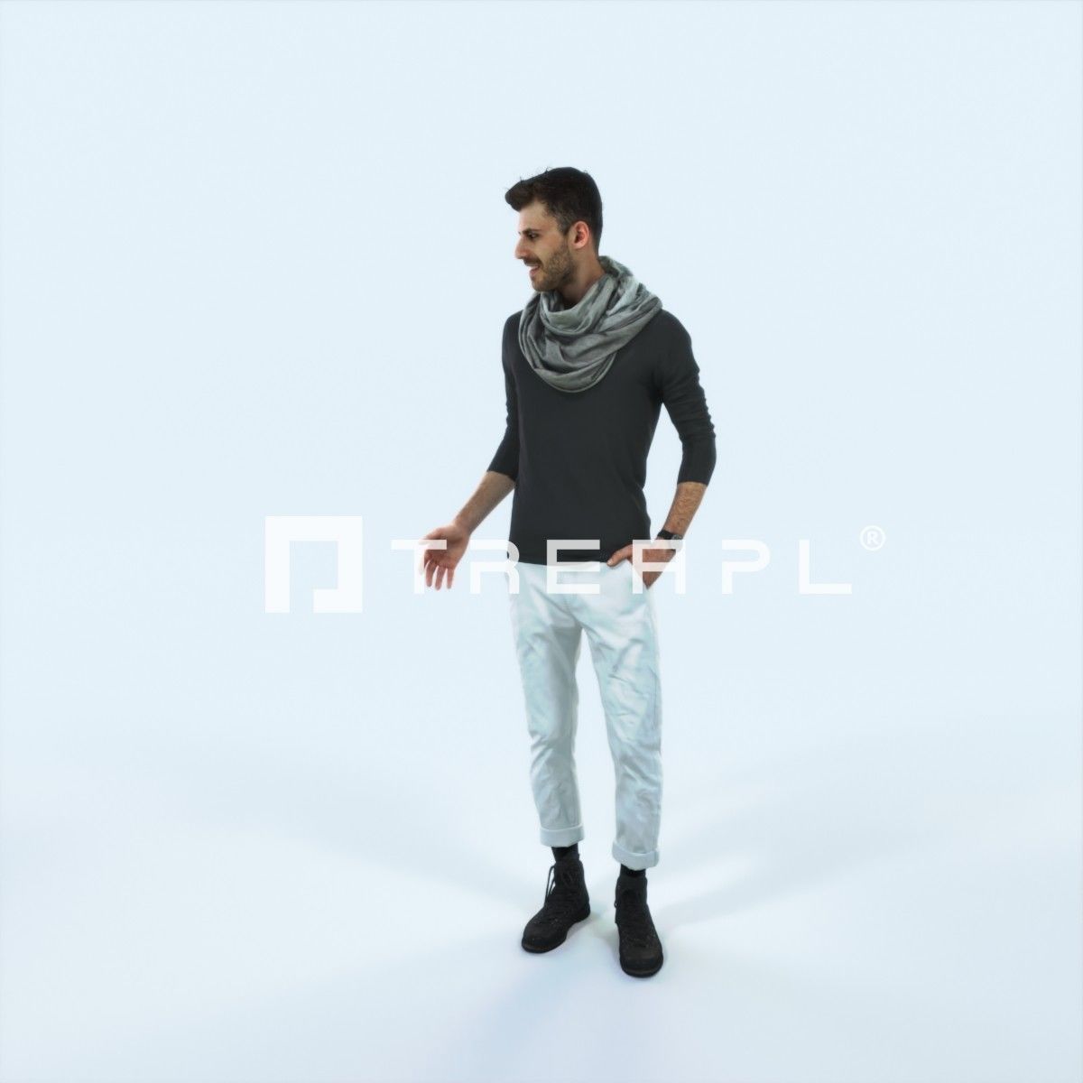 3D model Posture 03D Couple Casual Man VR / AR / low-poly | CGTrader