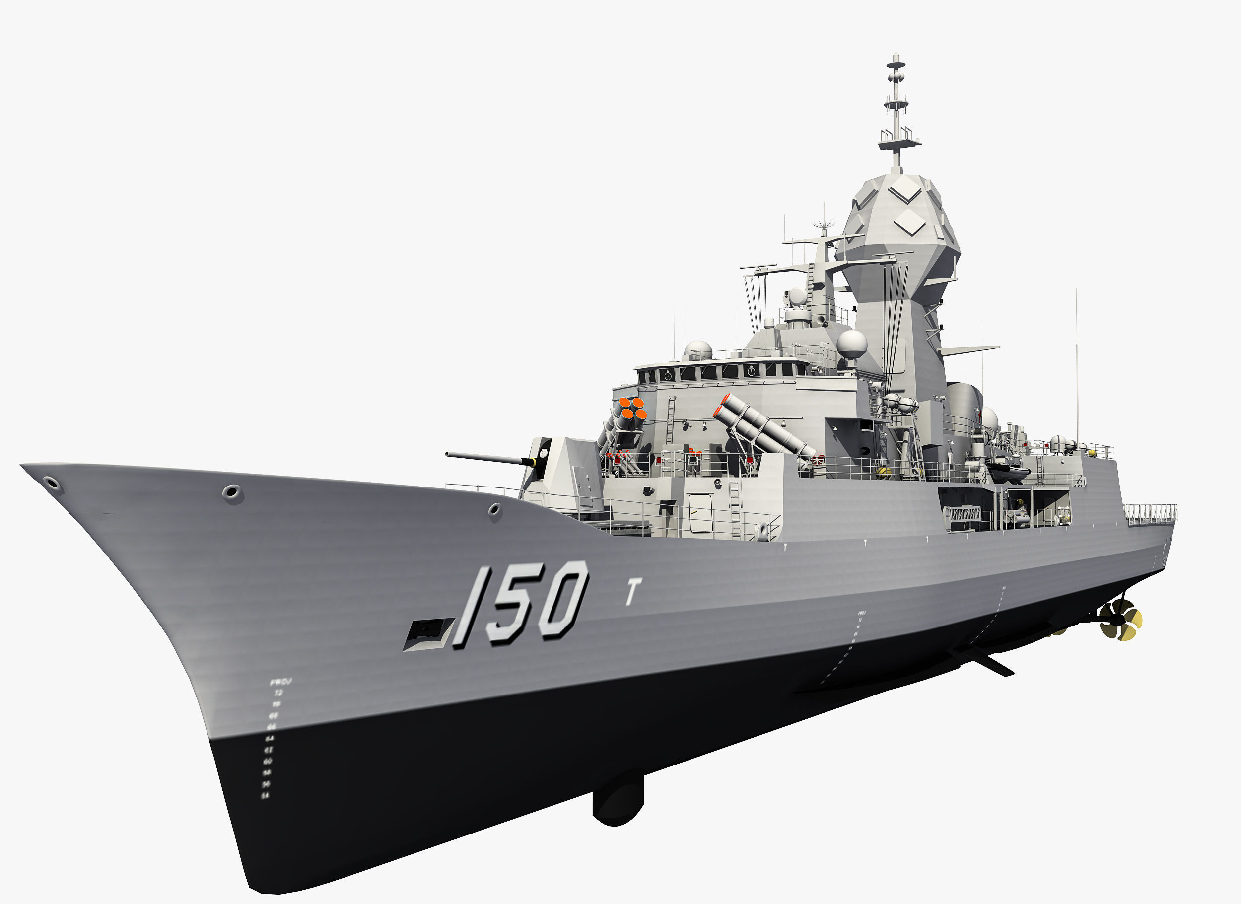 ANZAC MEKO Class Frigate HMAS ANZAC FFH 150 3D model | CGTrader