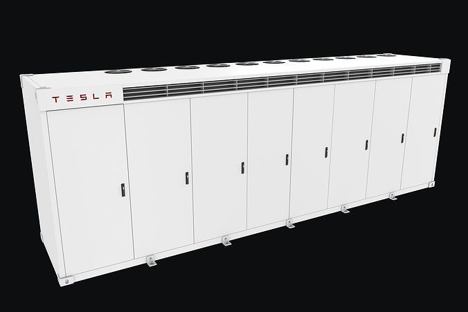 Energy Storage System Tesla Megapack 3D model | CGTrader