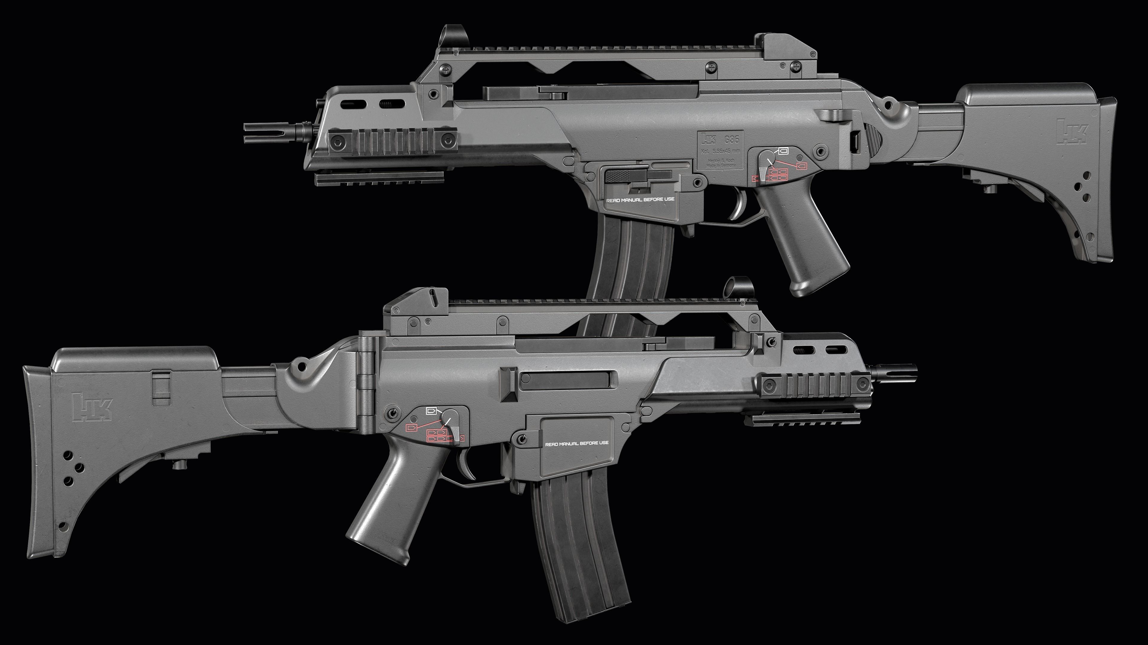 3D model Fully modular assault rifle HK G36 G36E G36K G36KE G36C VR / AR / low-poly | CGTrader
