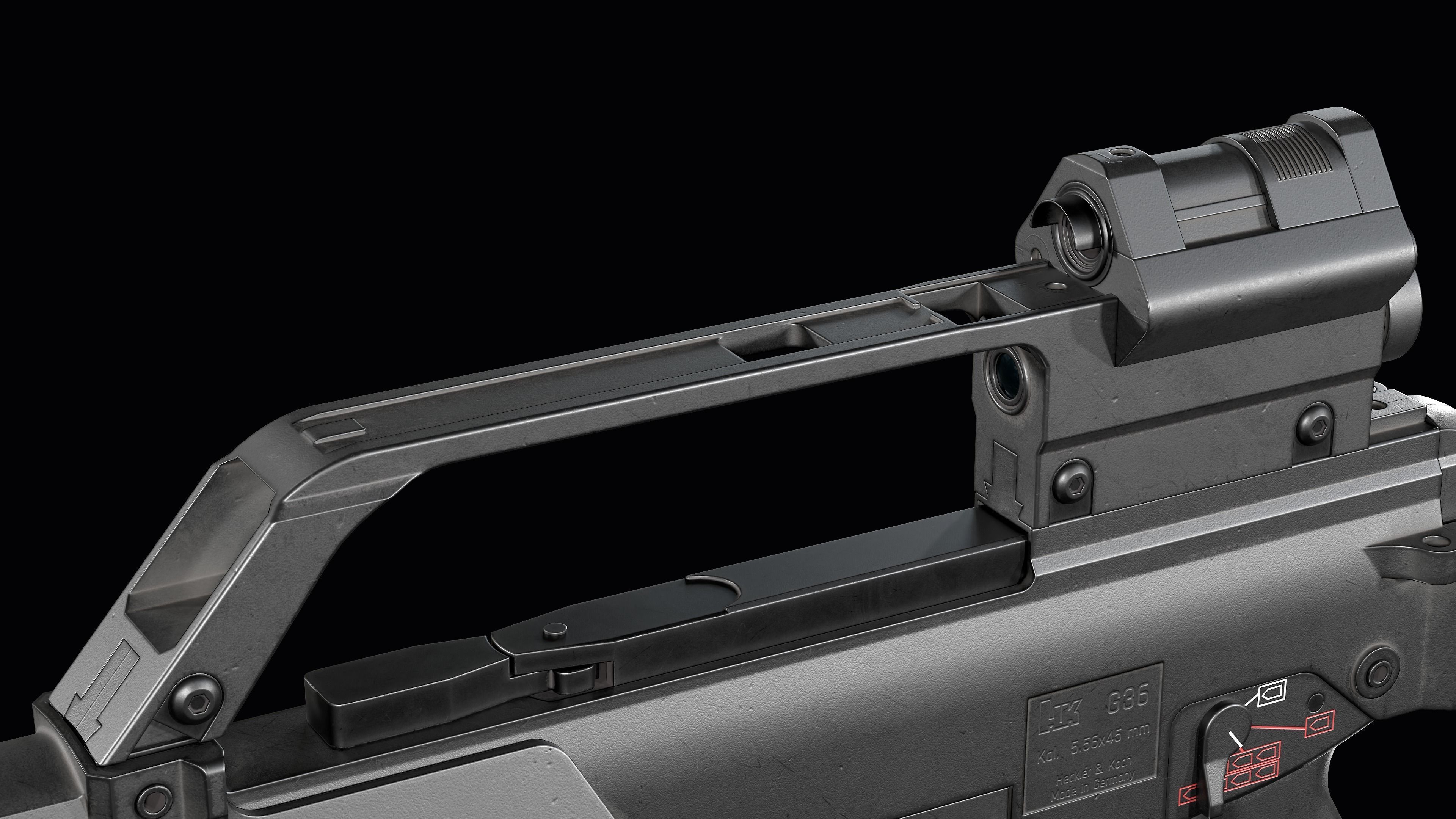 3D model Fully modular assault rifle HK G36 G36E G36K G36KE G36C VR ...