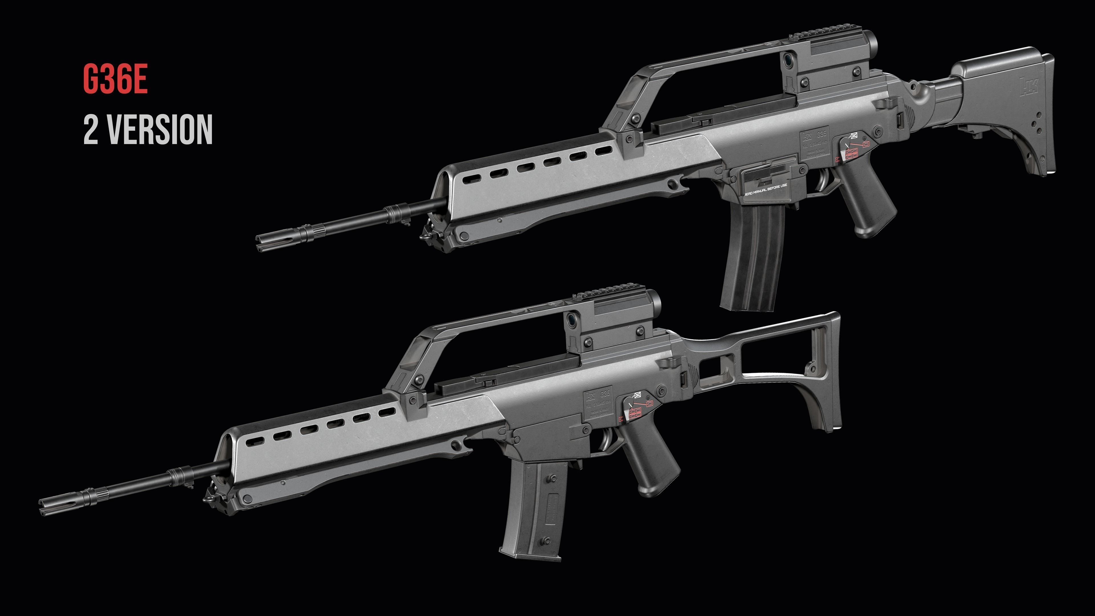 3D model Fully modular assault rifle HK G36 G36E G36K G36KE G36C VR ...