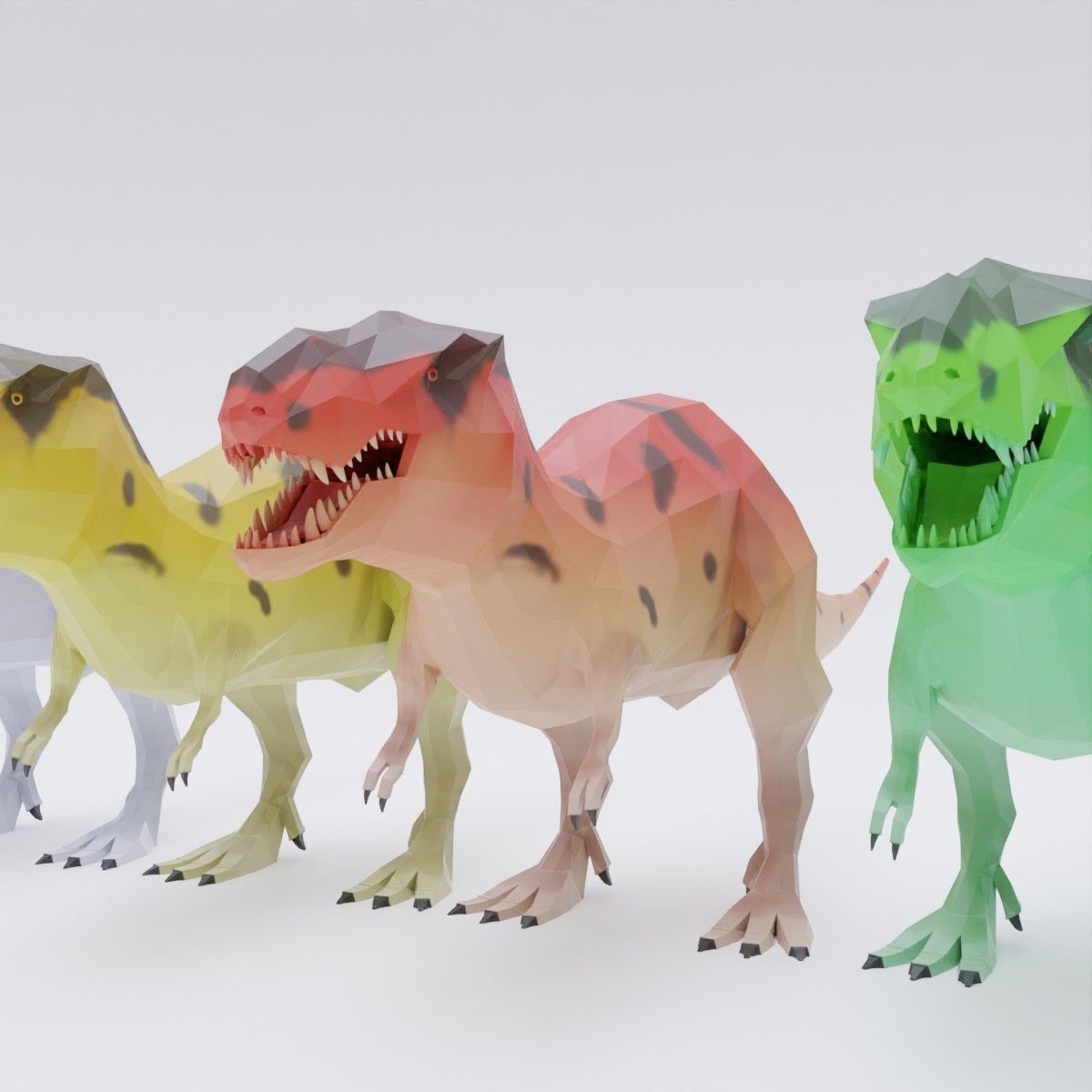 3D model Tyrannosaurus Rex - Low Poly T-Rex VR / AR / low-poly | CGTrader