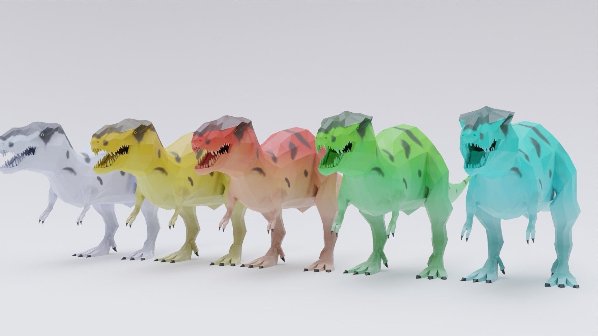 3D model Tyrannosaurus Rex - Low Poly T-Rex VR / AR / low-poly | CGTrader
