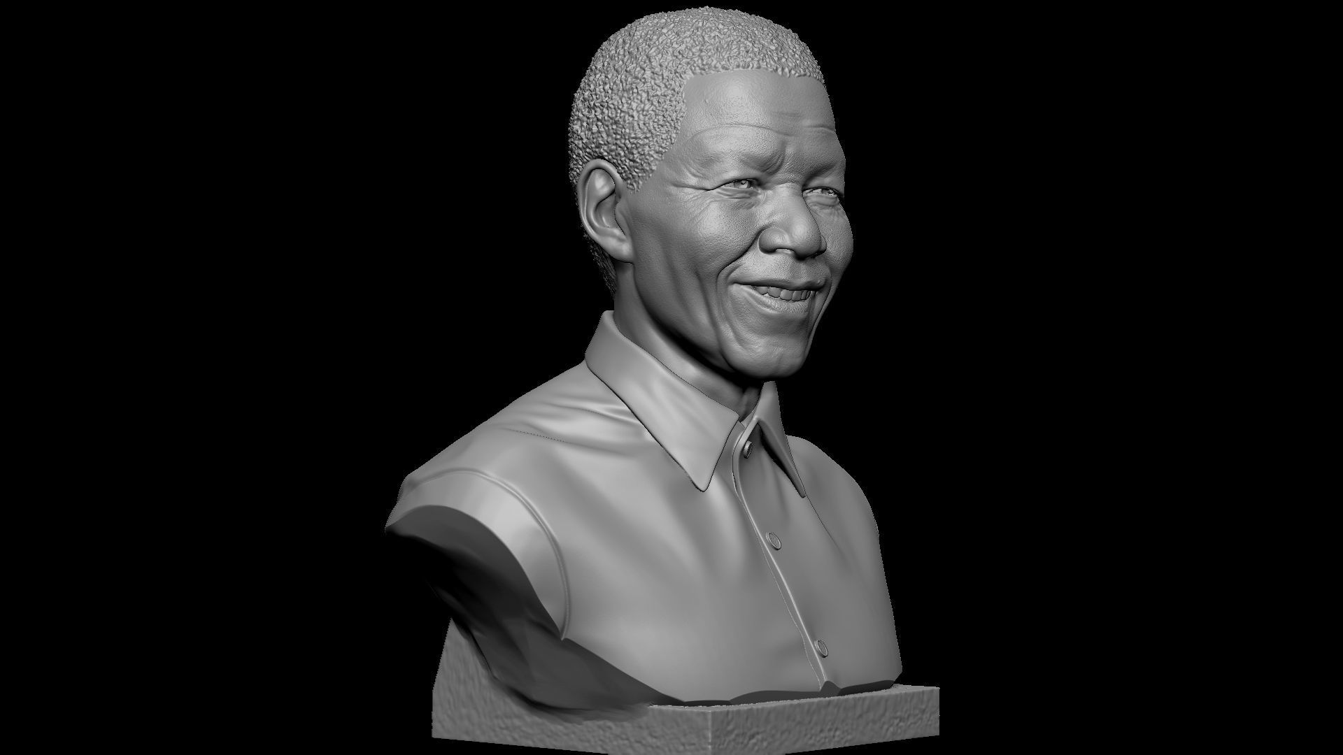 Nelson Mandela 3D model 3D printable | CGTrader