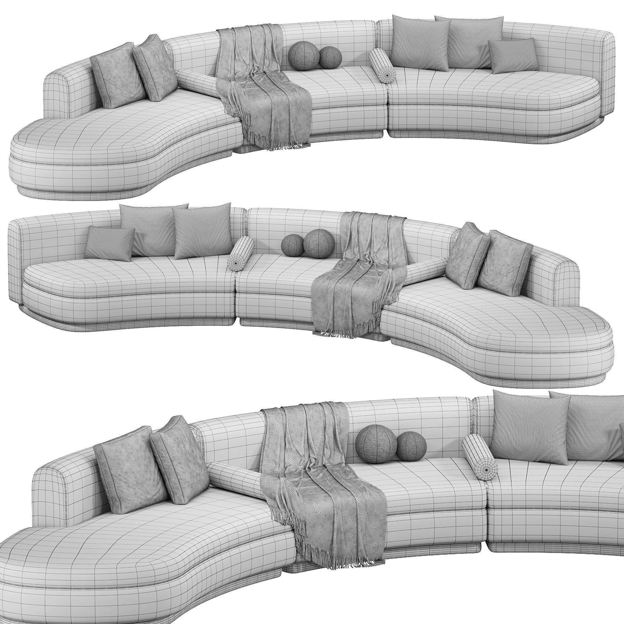 Baxter Piaf Sofa 3D model | CGTrader
