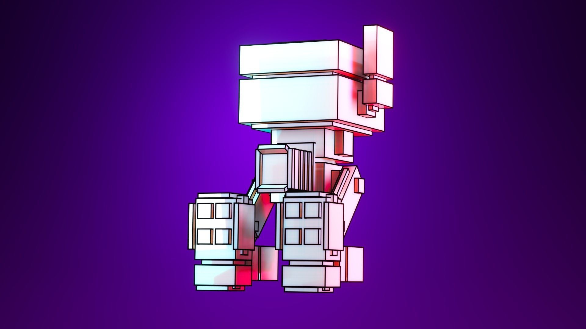 3D model Low-Poly Pixel Art Drone VR / AR / low-poly | CGTrader