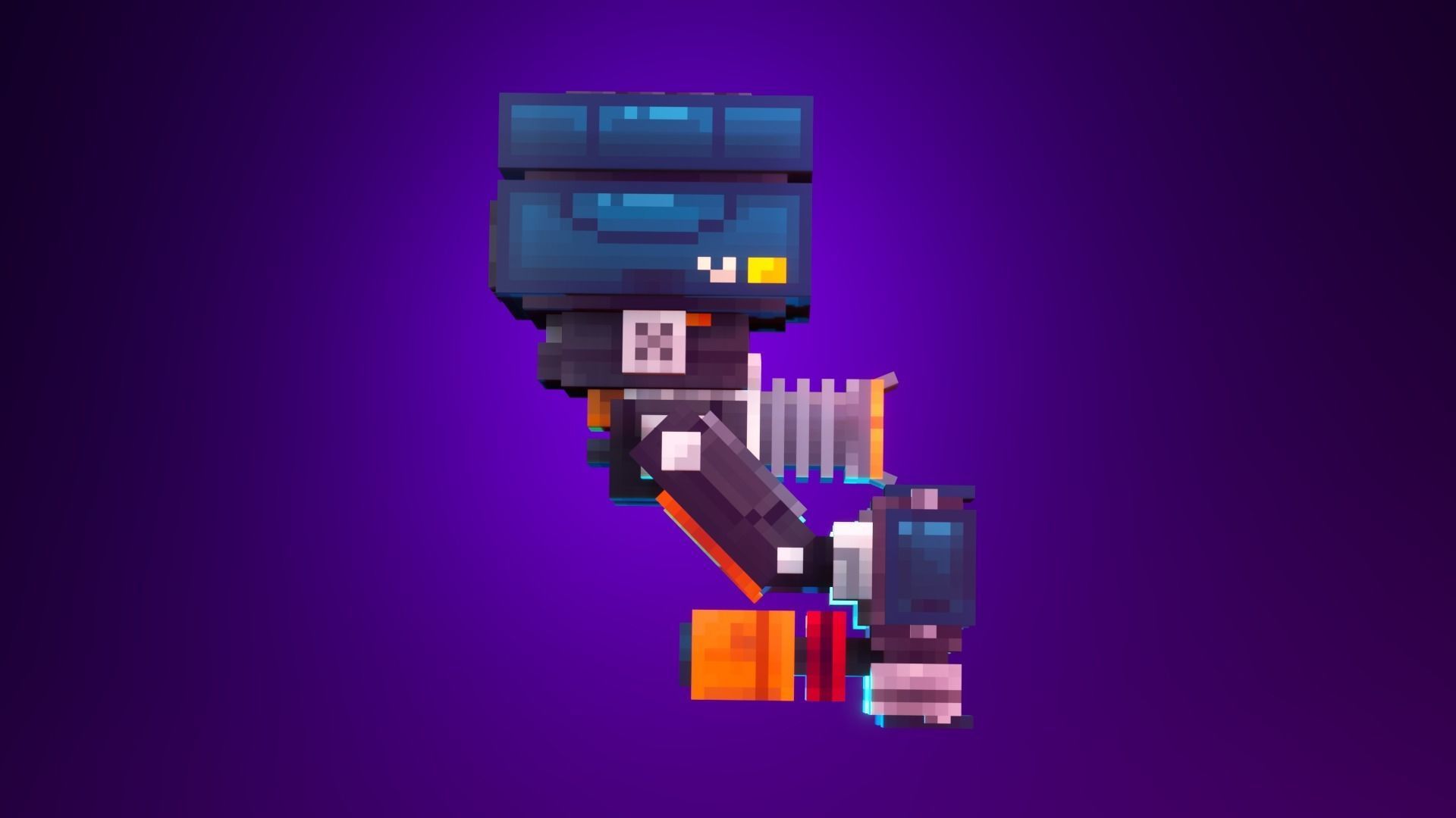 3D model Low-Poly Pixel Art Drone VR / AR / low-poly | CGTrader