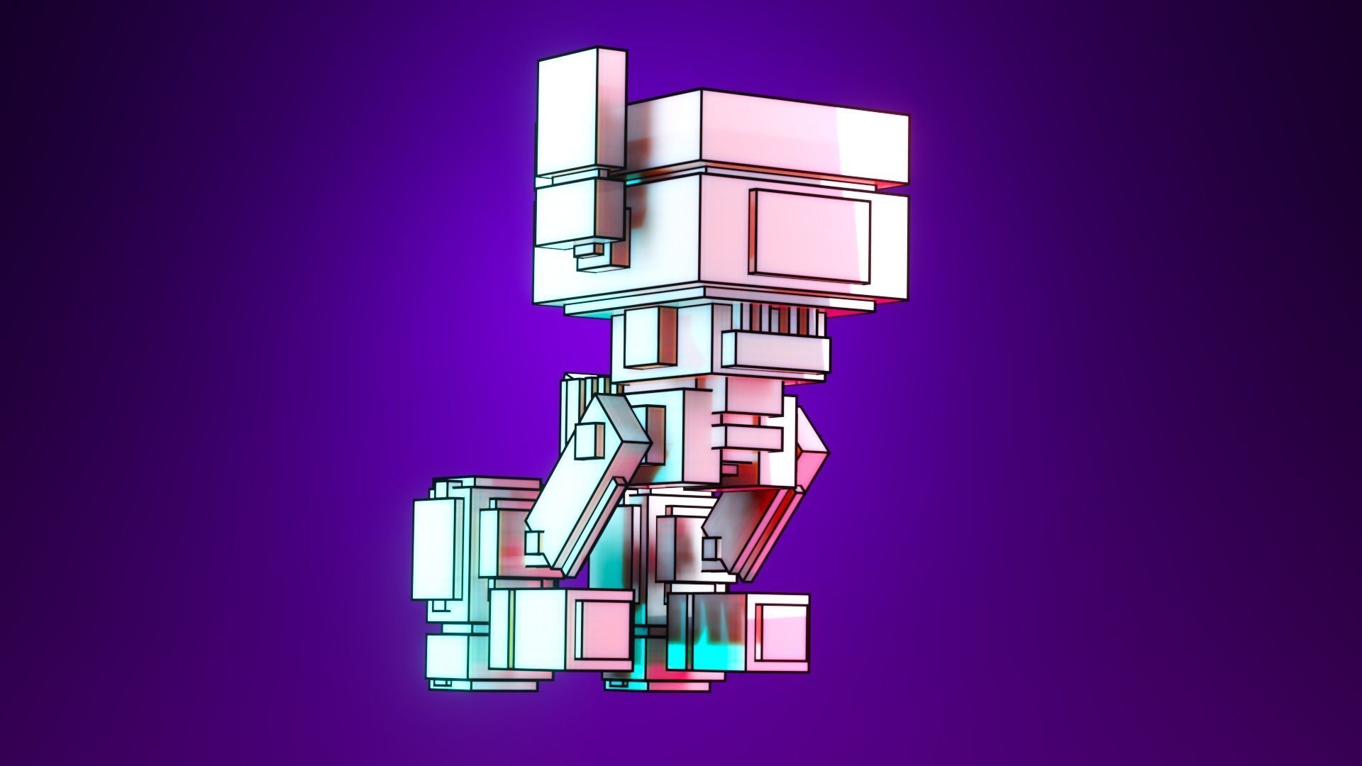 3D model Low-Poly Pixel Art Drone VR / AR / low-poly | CGTrader