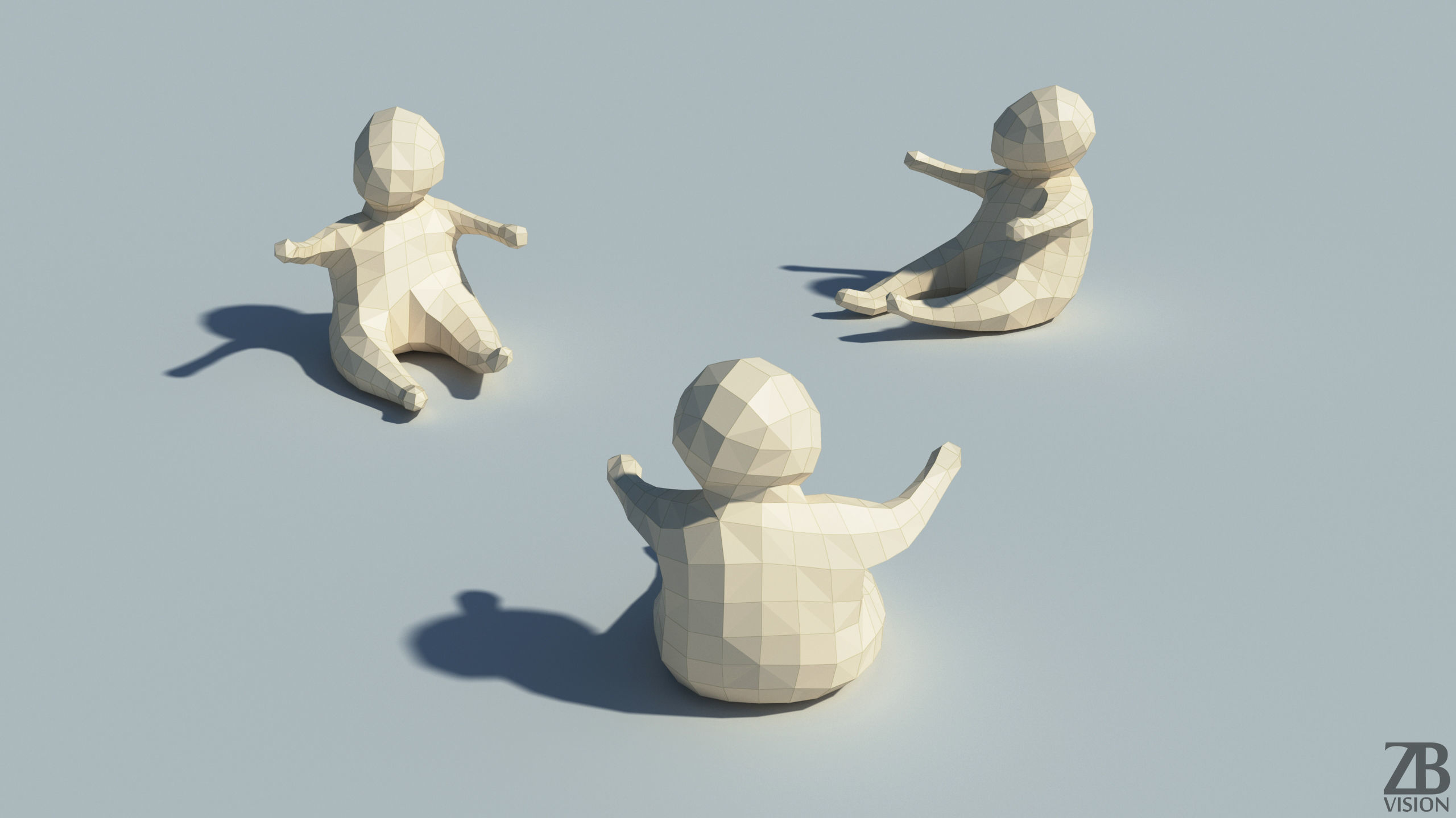 Lowpoly baby 3D model | CGTrader
