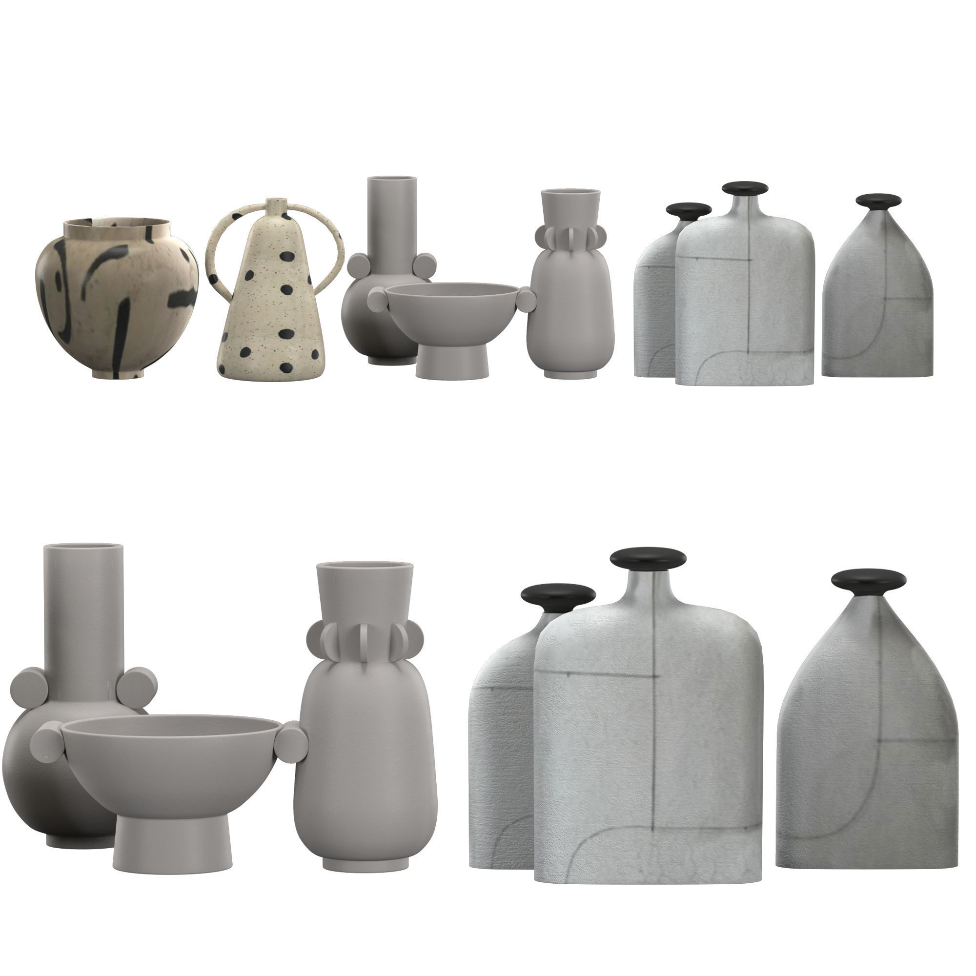 Collection of decorative vases 3D model | CGTrader