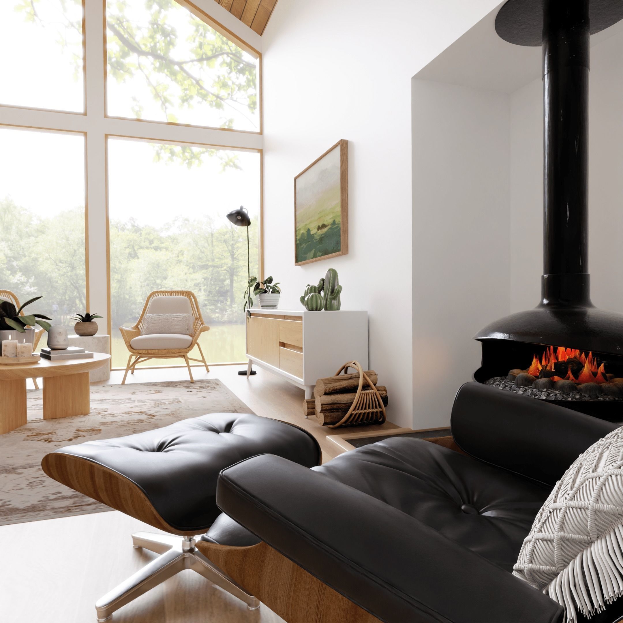 Living Room 6 Blender Scene 3D model rigged | CGTrader