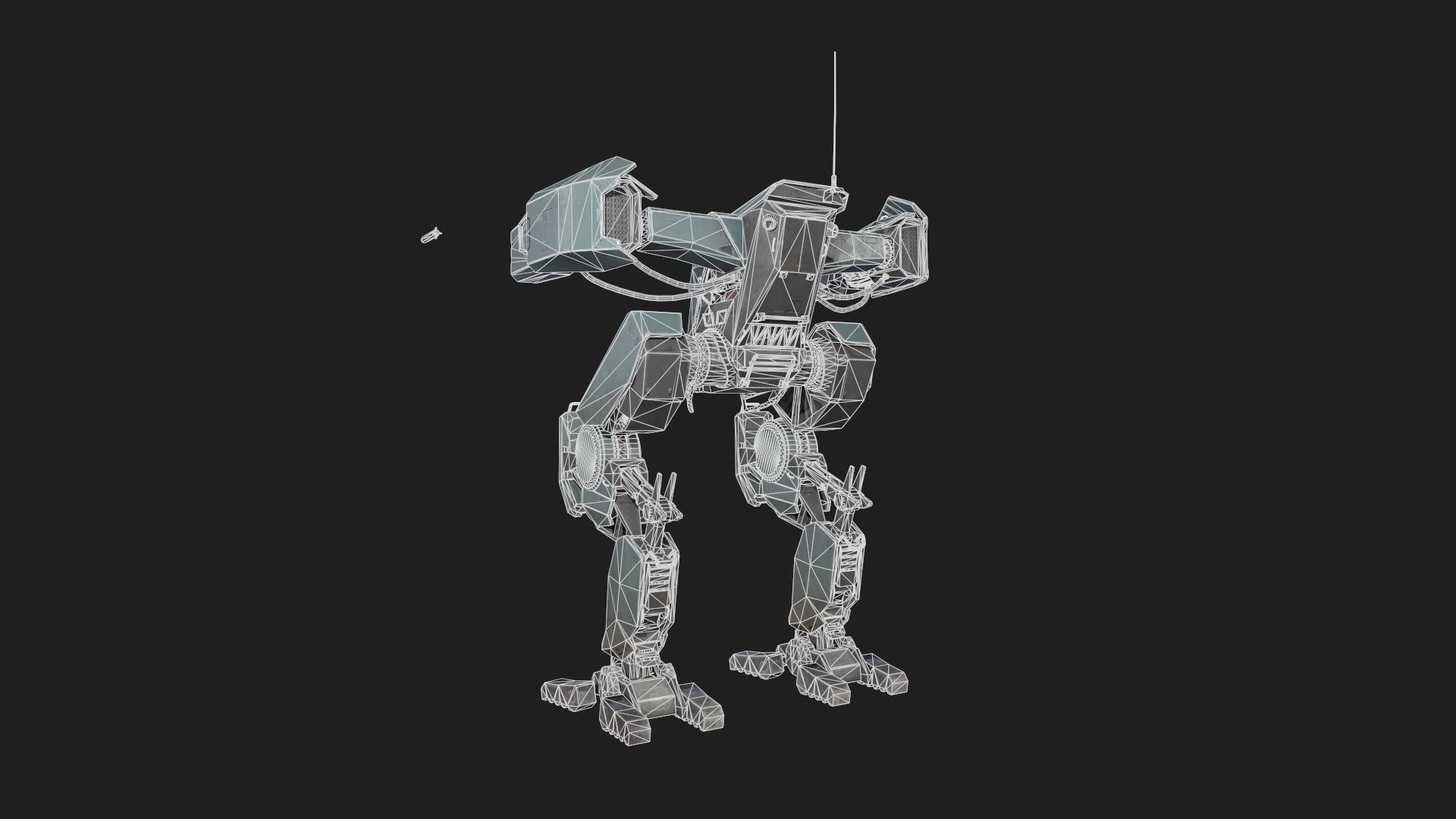 3D model Sci-fi Mecha Grig game ready rigged Low poly robot VR / AR / low-poly | CGTrader