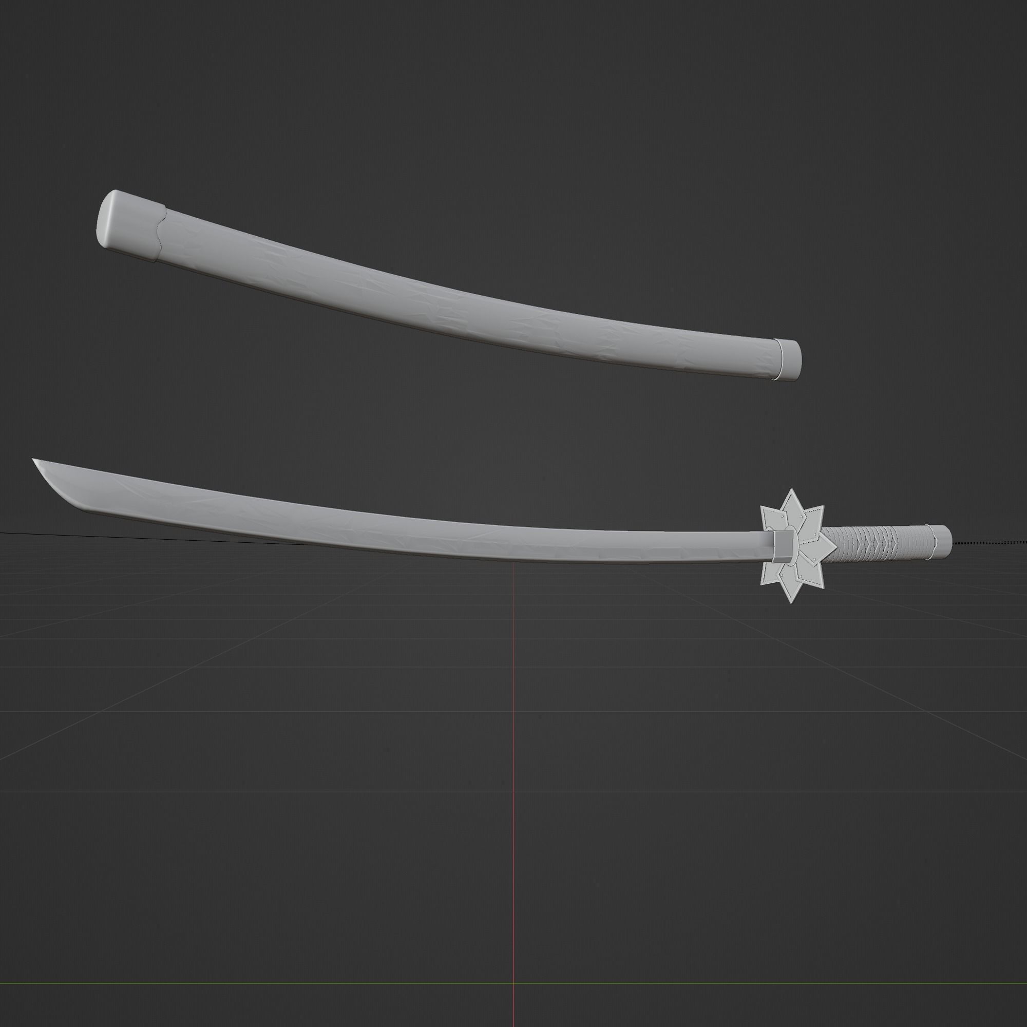 Demon Slayer Sanemi Shinazugawa Sword - Kimetsu No Yaiba 3D model 3D ...