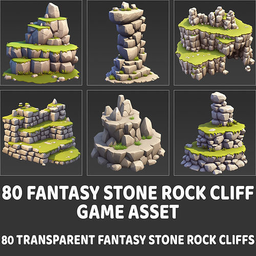 80 Fantasy Stone Rock Cliff Game Asset Texture | CGTrader