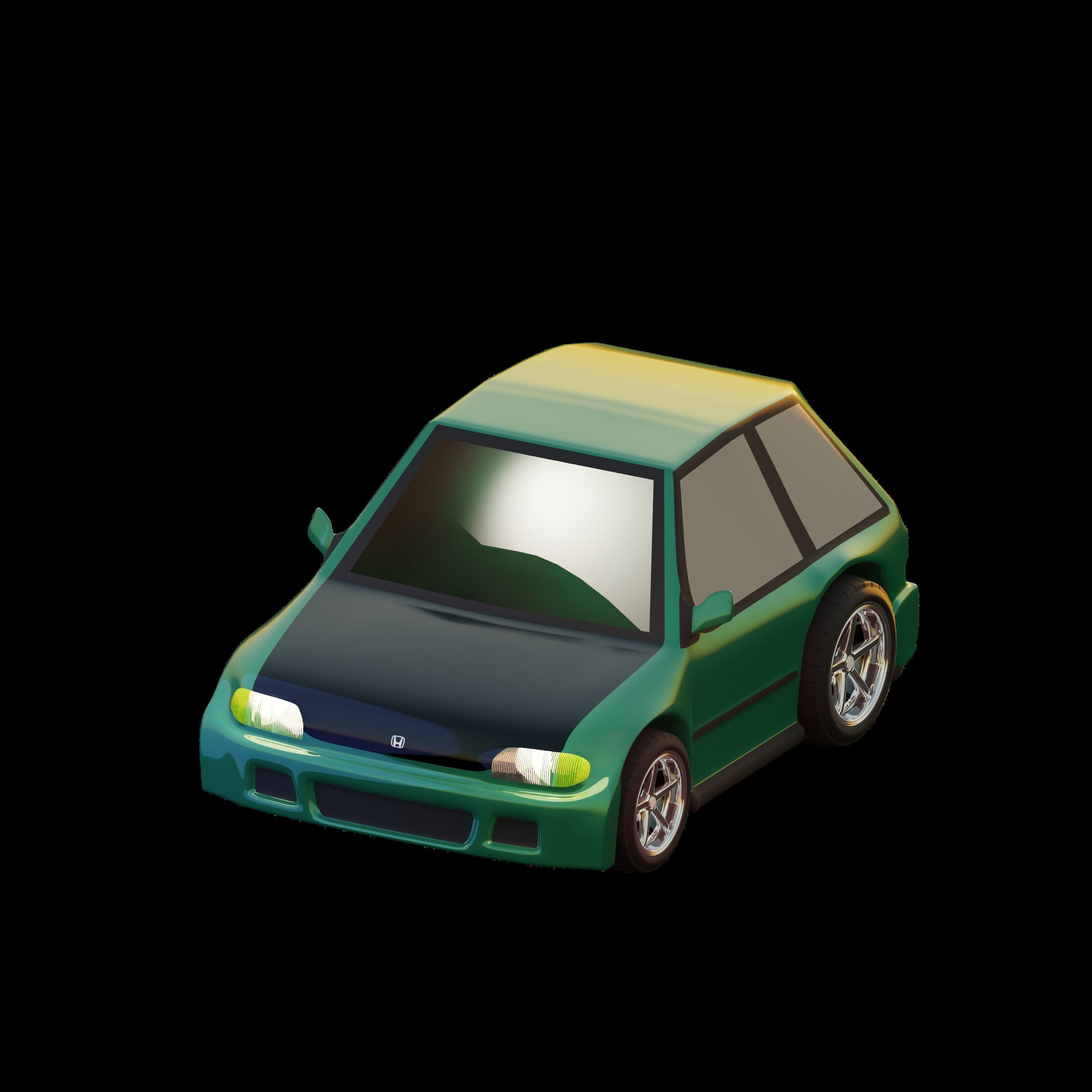 Honda Civic EG mini car 3D model 3D model | CGTrader