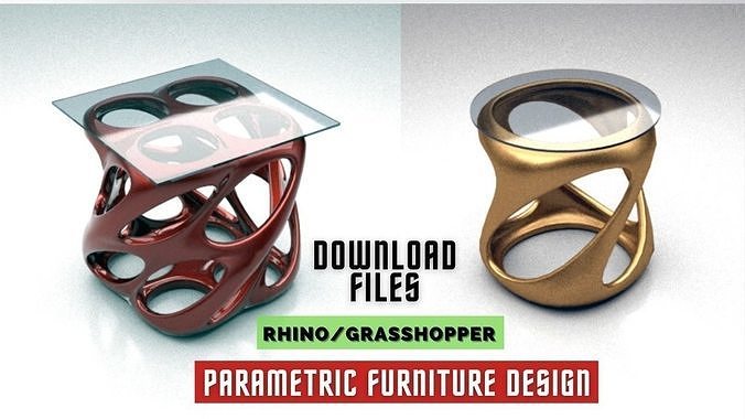 Parametric Table Design Grasshopper Rhino 3d Model Download 3D model | CGTrader