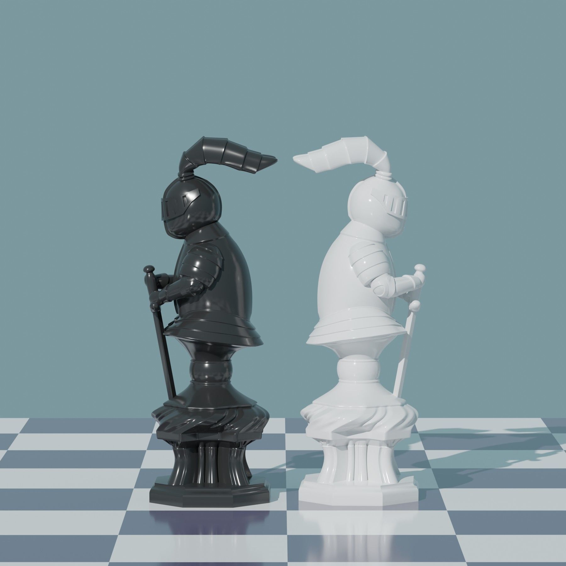 RABBIT CHESS HELIOS SET 3D model 3D printable | CGTrader