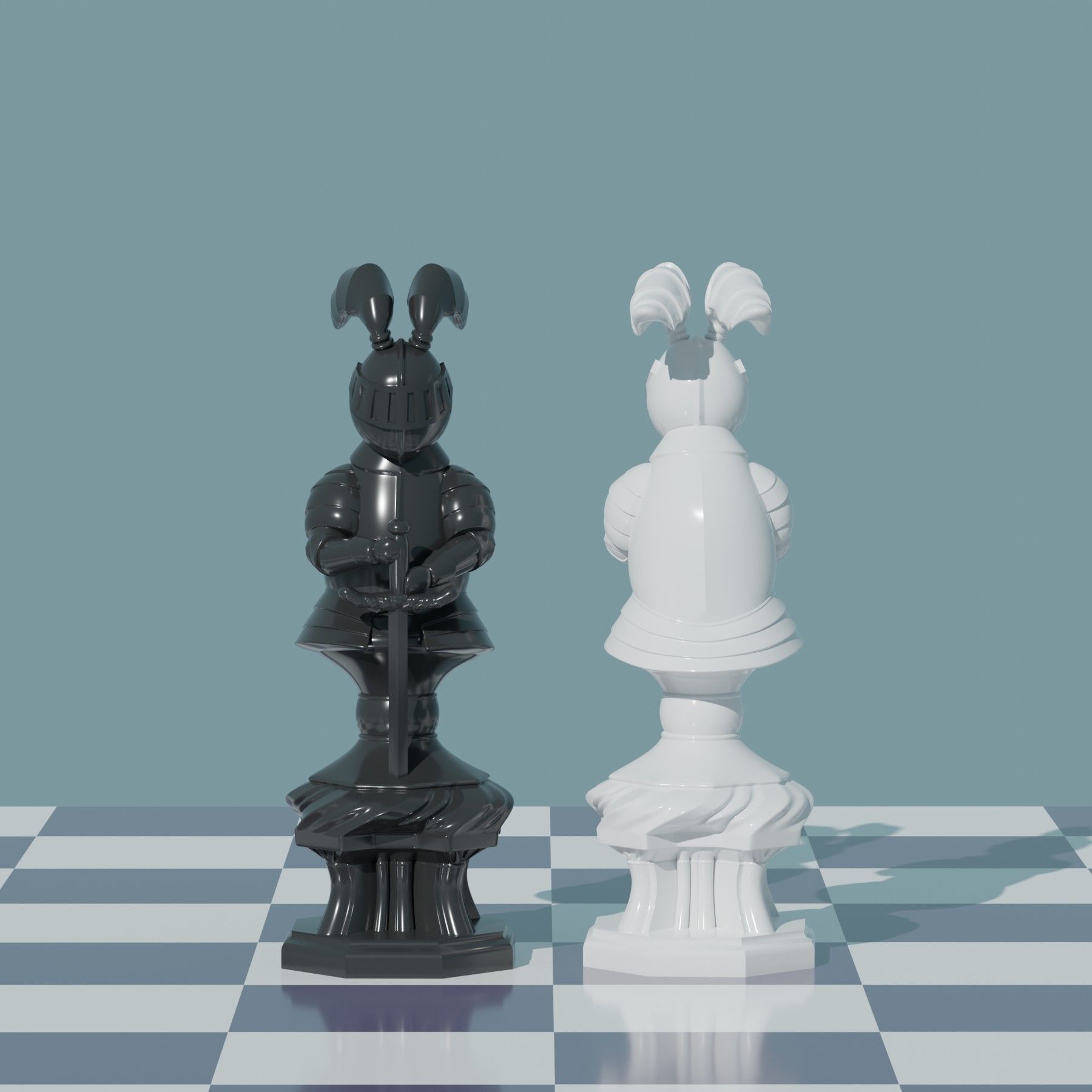 RABBIT CHESS HELIOS SET 3D model 3D printable | CGTrader