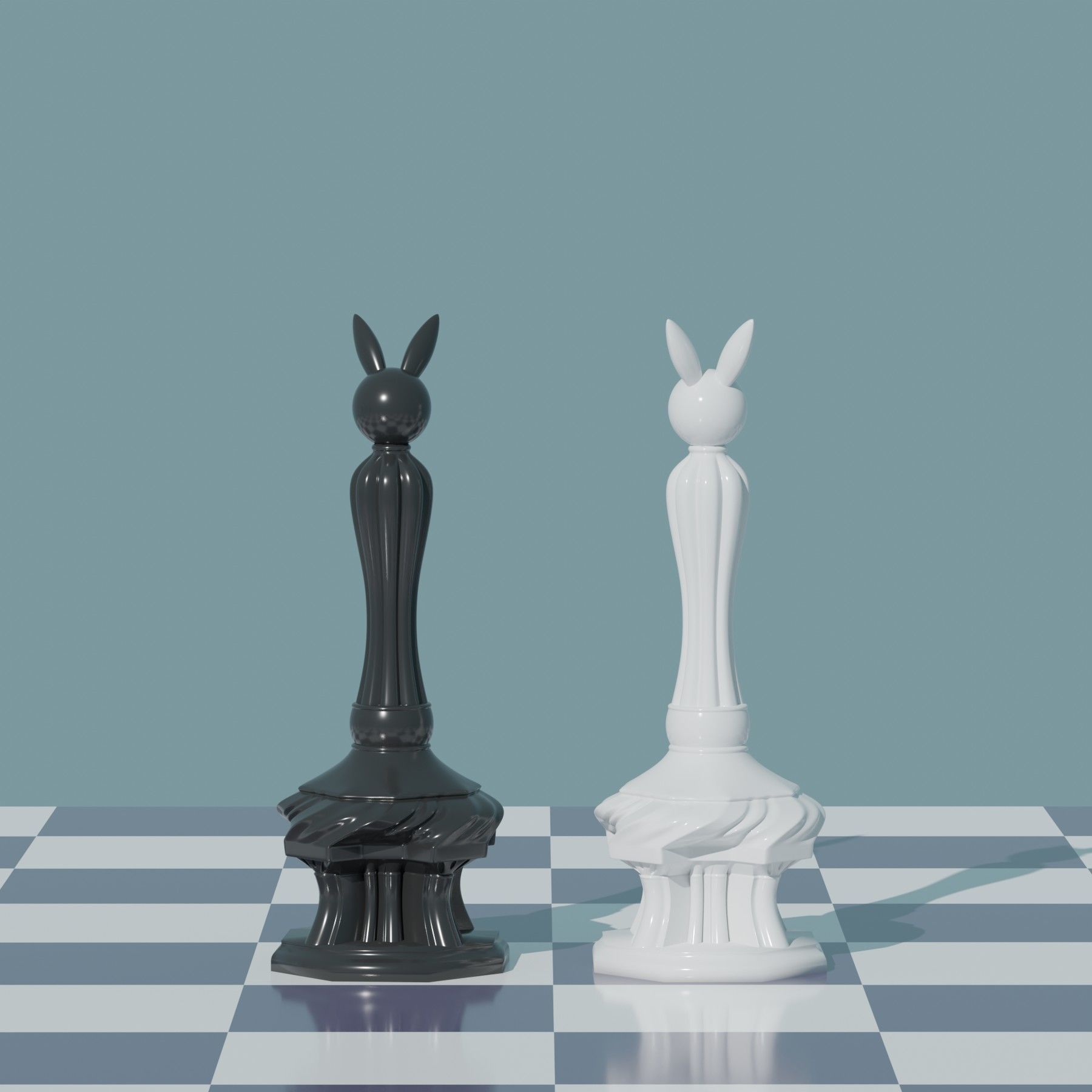 RABBIT CHESS HELIOS SET 3D model 3D printable | CGTrader