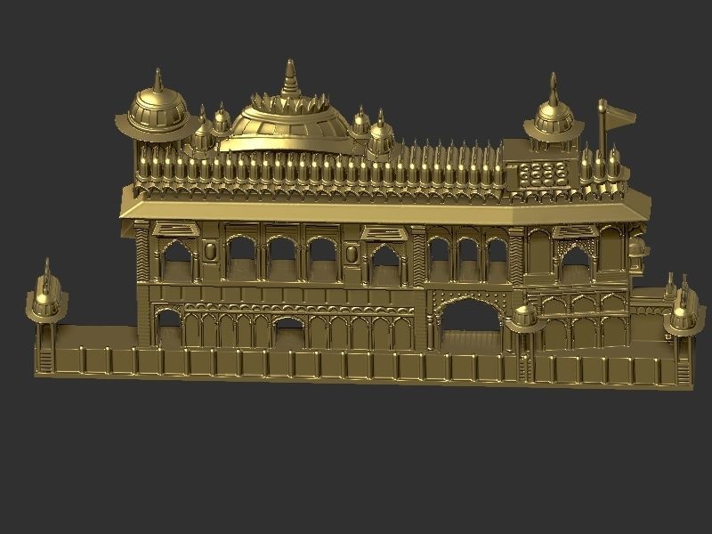 2d Golden Temple 3D model 3D printable | CGTrader