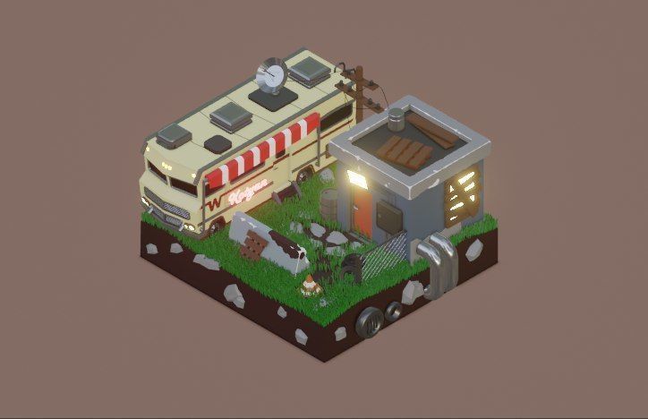 3D model LowPolly Bus VR / AR / low-poly | CGTrader