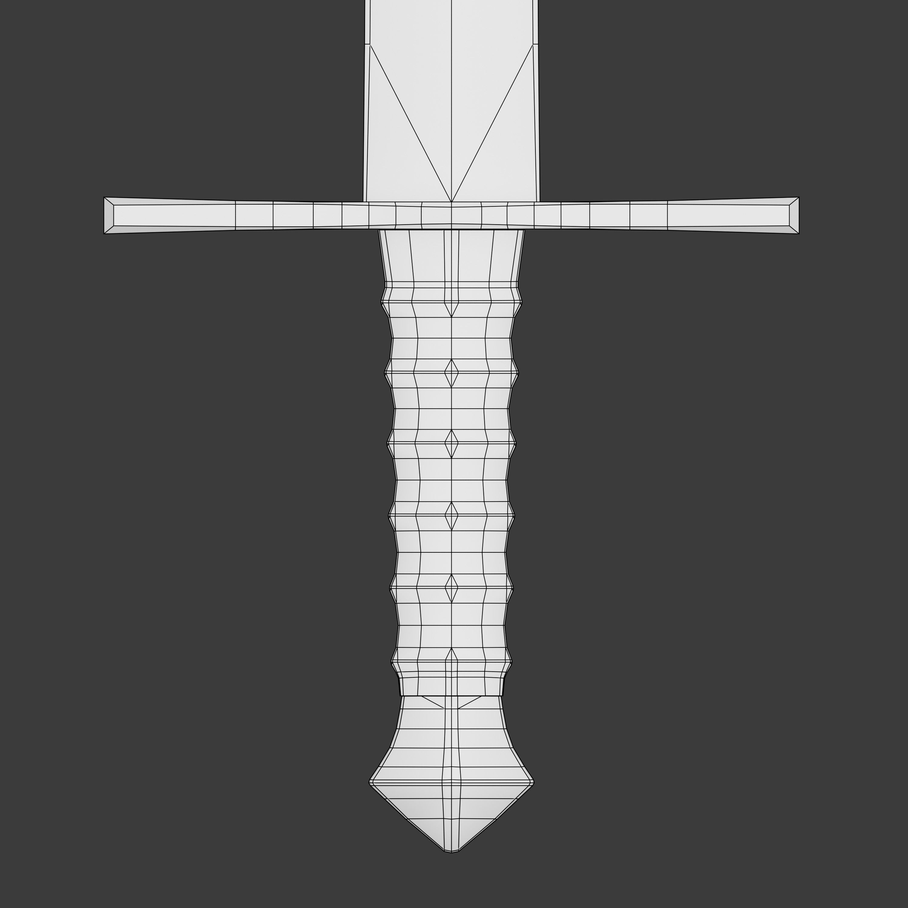 3D model Medieval Sword 03 low poly plus old texture and sheath UE VR ...