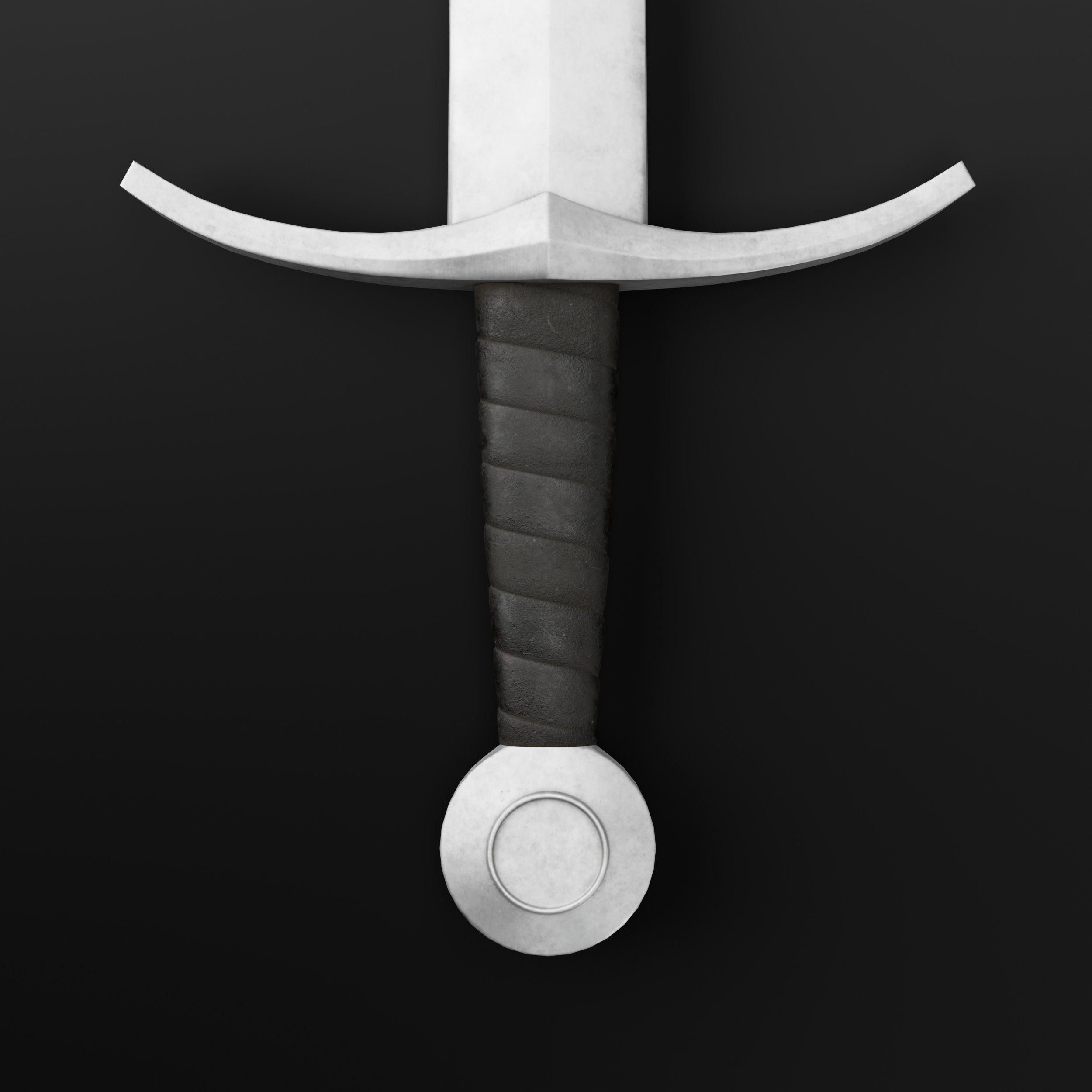 3D model Medieval Sword 04 low poly plus old texture and sheath UE VR ...