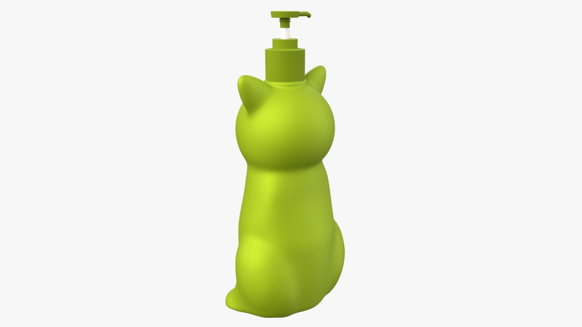 Cat Liquid Soap Dispenser Leaf Green Version 3D model | CGTrader