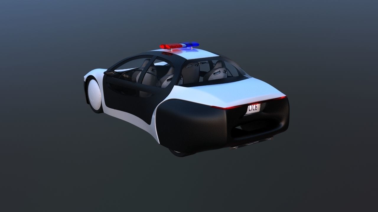 Futuristic Police Car 3D model | CGTrader