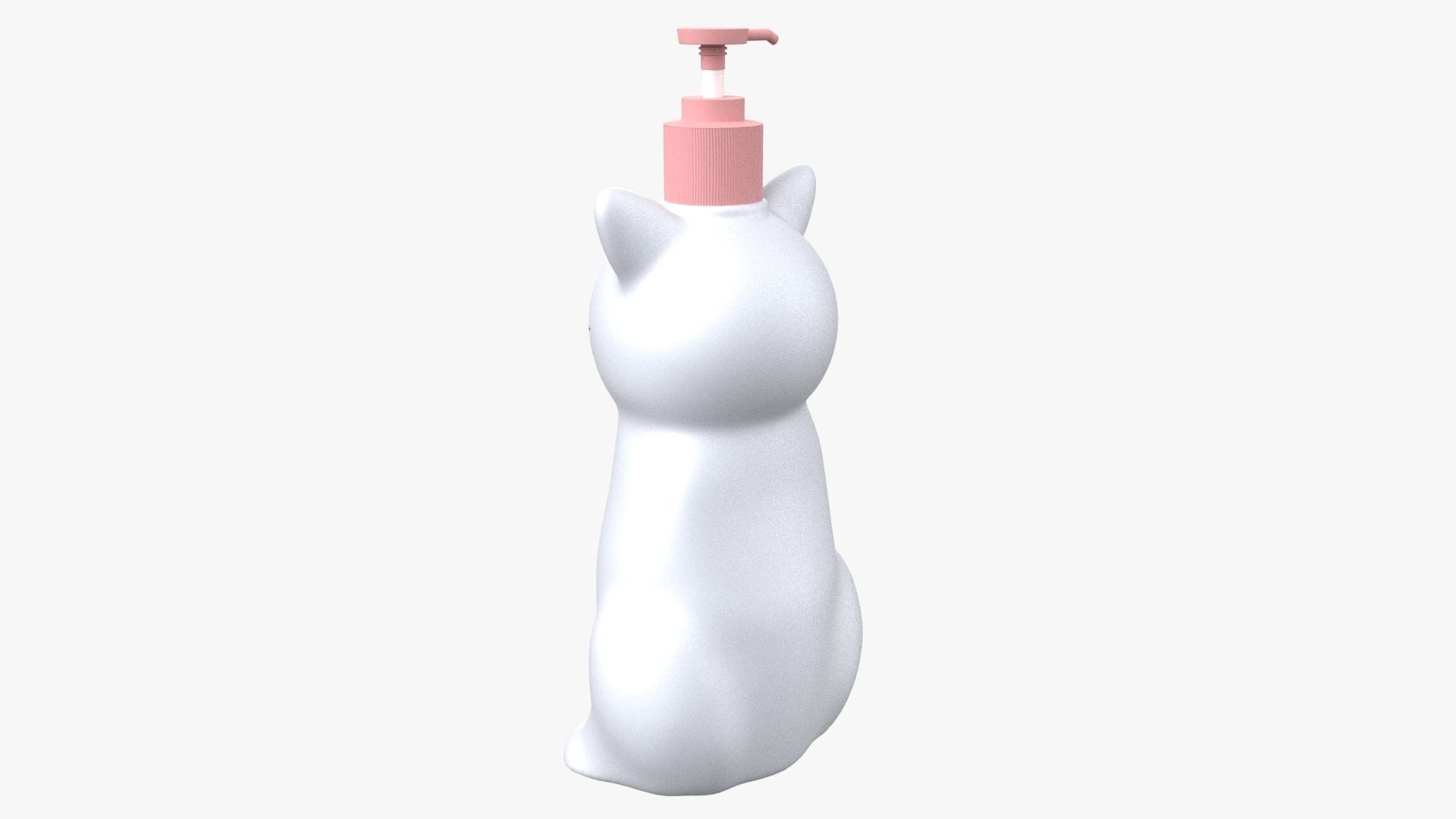 Cat Liquid Soap Dispenser White Version 3D model | CGTrader