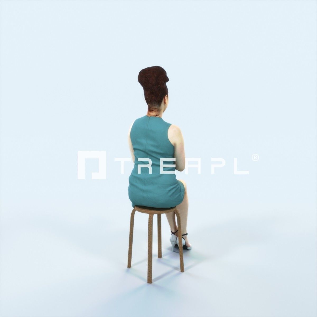 3D model Yearn 20F Clapping Sitting Event Elegant Woman VR / AR / low ...