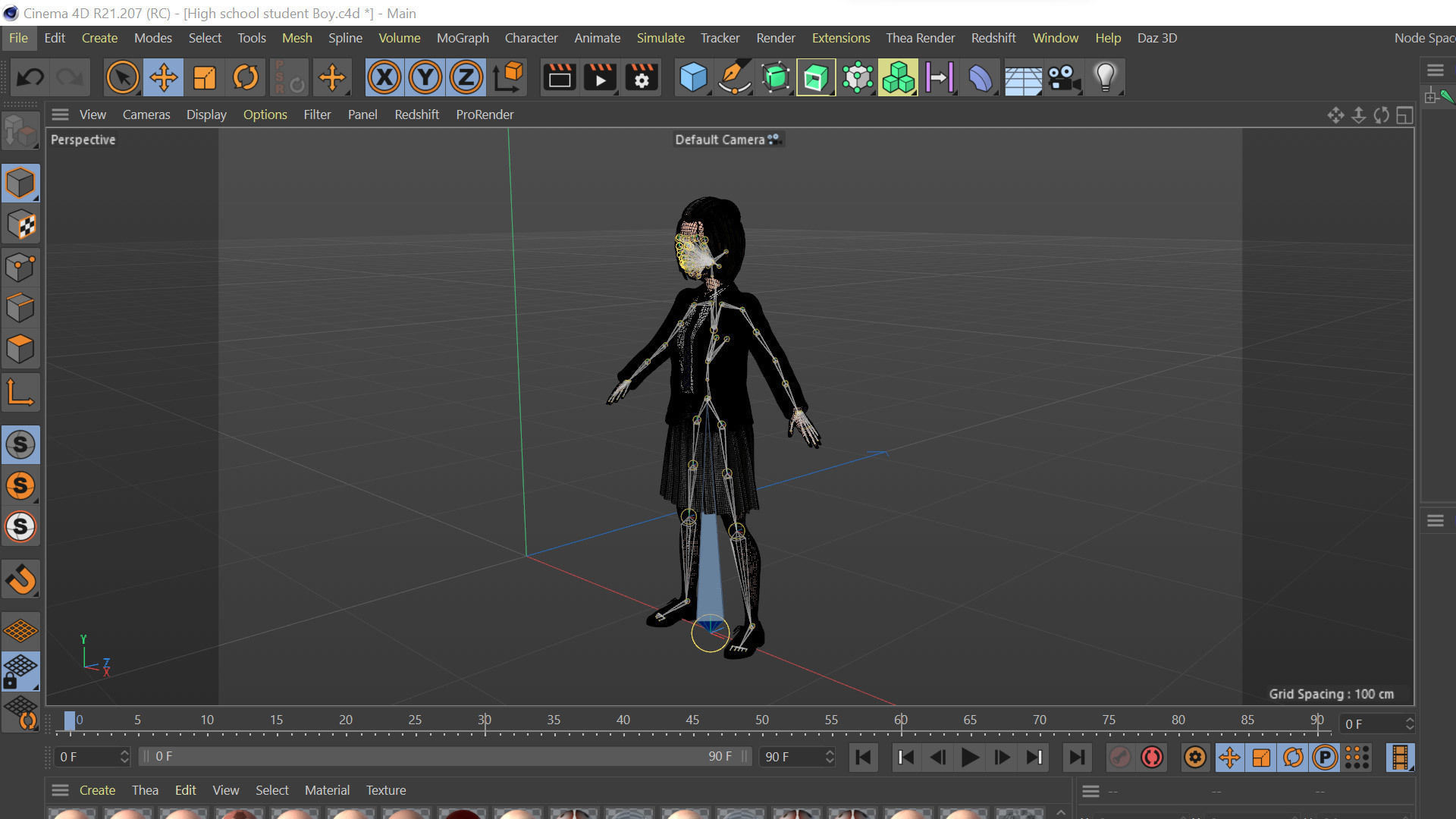 High School Student Girl 3D model rigged | CGTrader