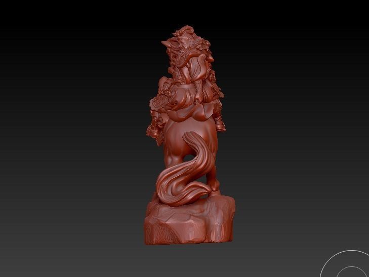 chinese warrior statue sit on horse - quan cong cuoi ngua 3D model ...