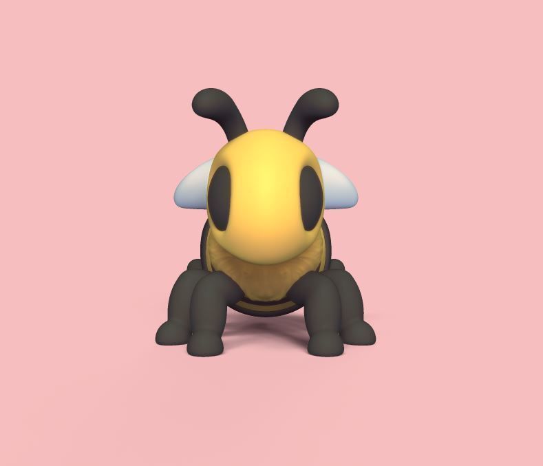 Cute Cartoon Bee 3D model 3D printable | CGTrader