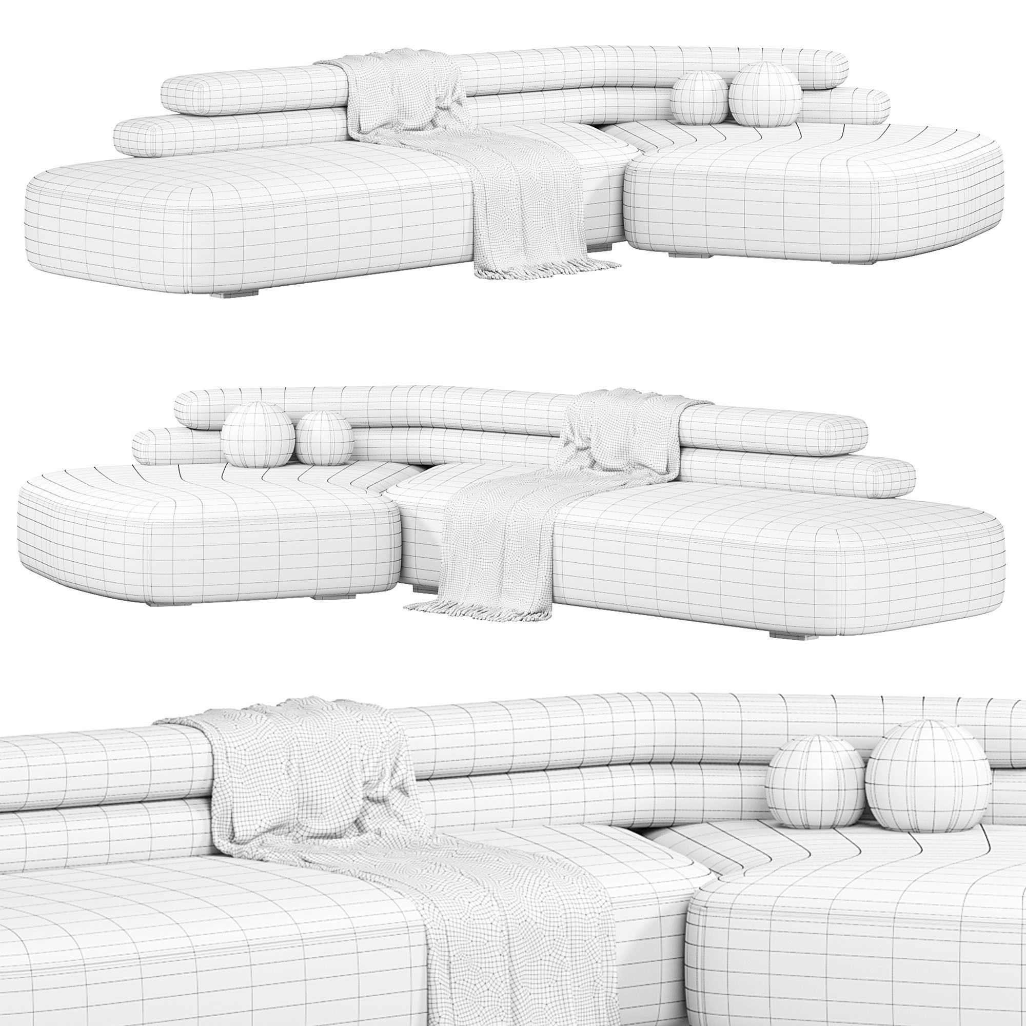 Rift Sofa By Moroso 3D model | CGTrader