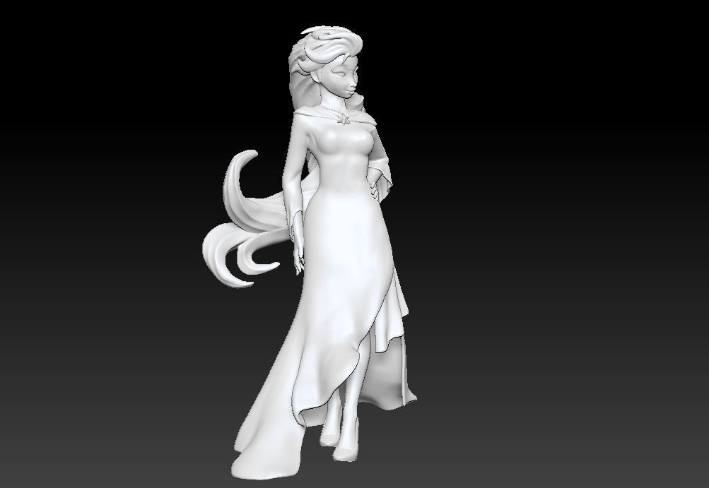 Elsa - Frozen Fan art 3D print model 3D model 3D printable animated ...