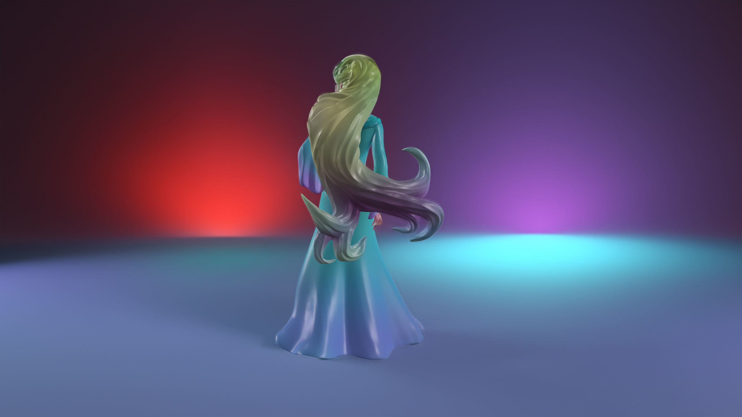 Elsa Frozen Fan Art 3d Print Model 3d Model 3d Printable Animated