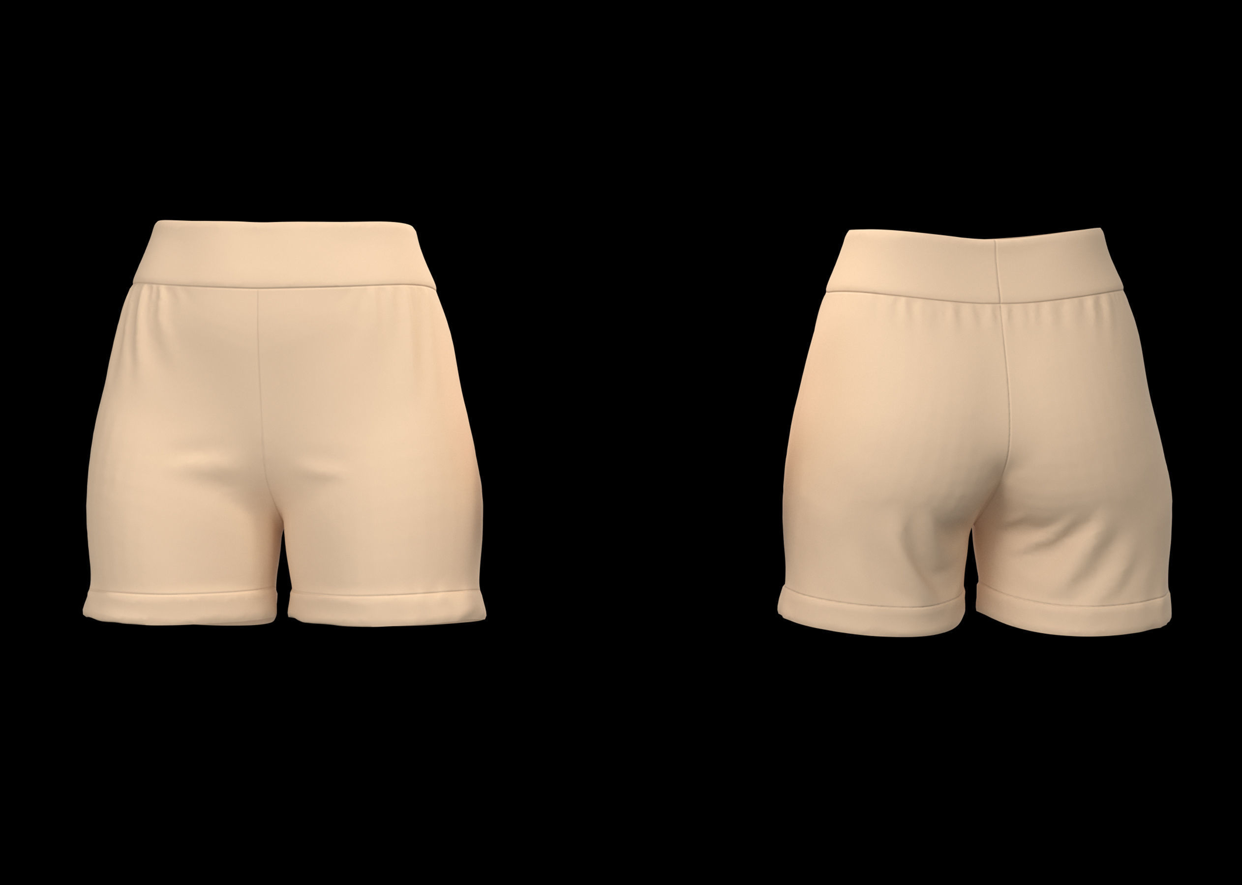 16 Womens Shorts 3D model | CGTrader