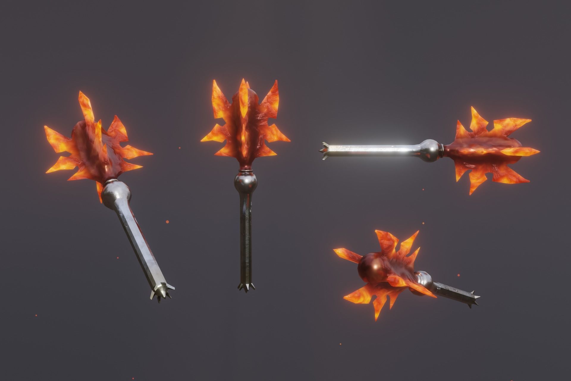 3D model 15 fire elemental weapons - medieval - fantasy - magic - VOL ...