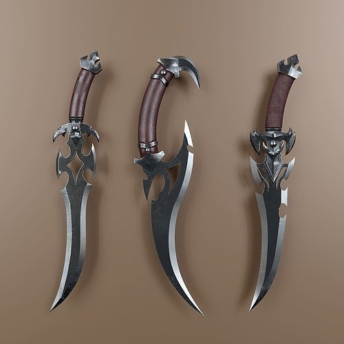 3D model Fantasy dagger set 57 VR / AR / low-poly | CGTrader