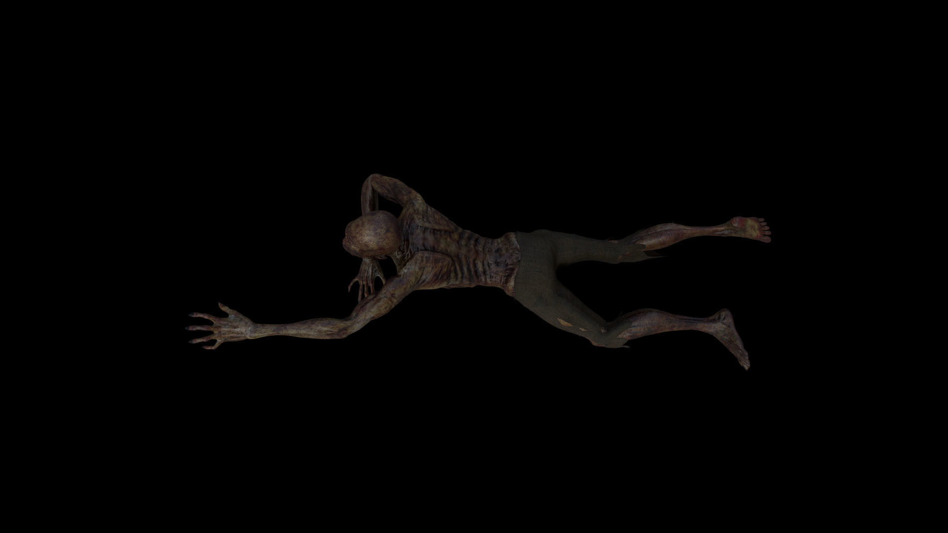 ZOMB03 Zombie Crawling 3D model animated rigged | CGTrader