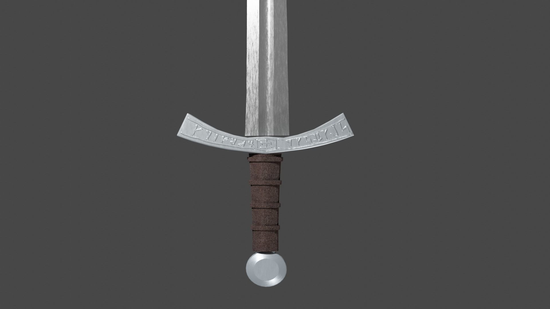 3D model Excalibur sword with Falchion handle VR / AR / low-poly | CGTrader