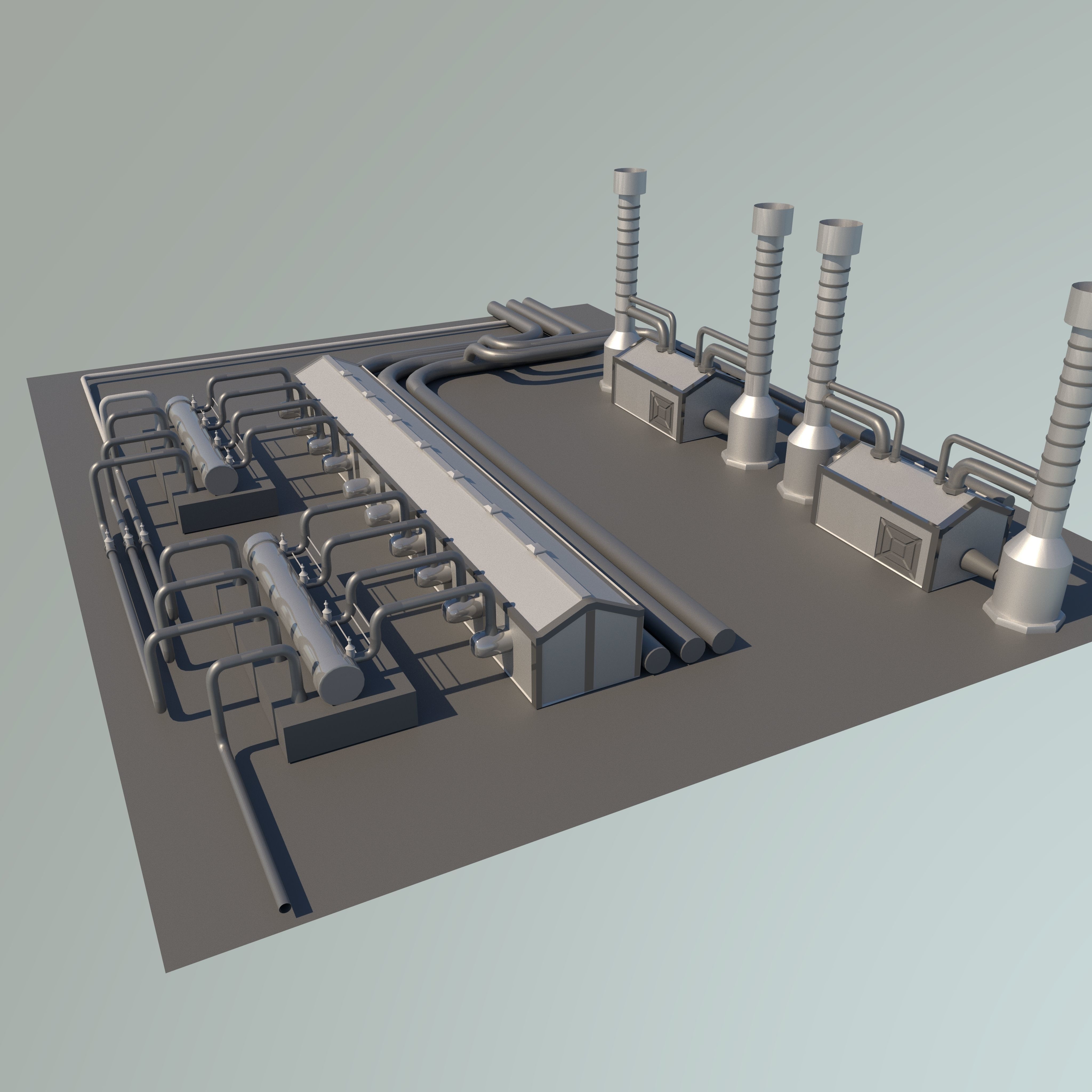 3D model factory VR / AR / low-poly | CGTrader