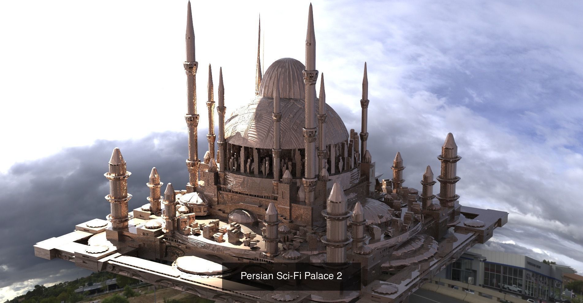 Persian Castle architecture Collection | CGTrader