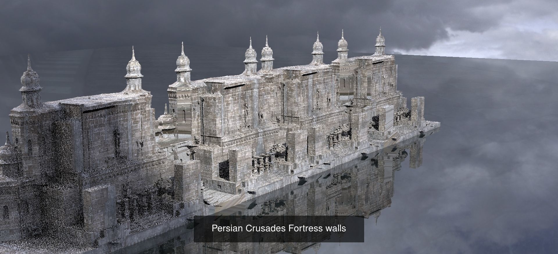 Persian Castle architecture Collection | CGTrader