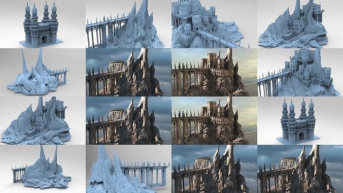 Persian Castle architecture Collection | CGTrader