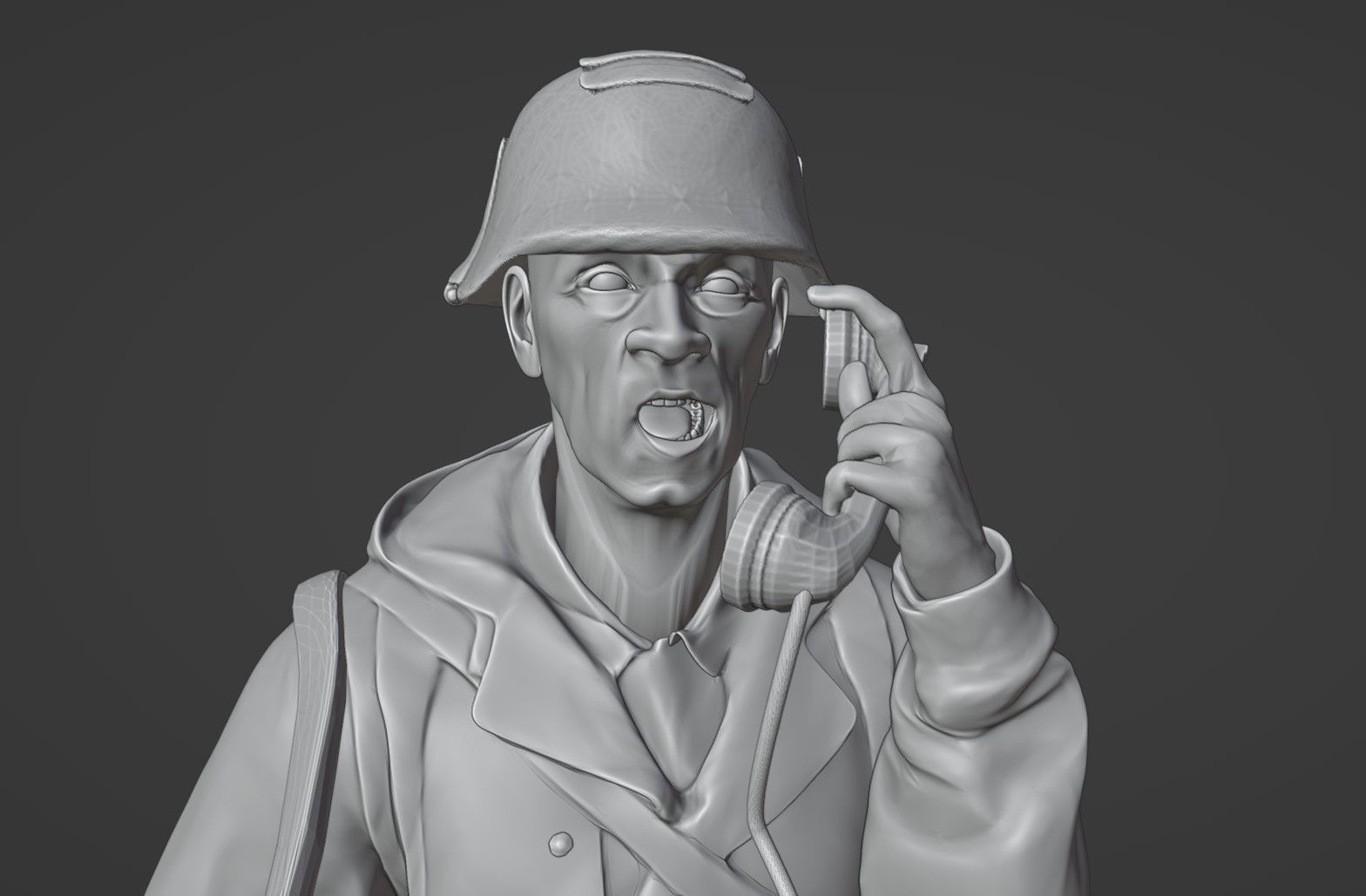 german support with Field telephone 1-35 3D model 3D printable | CGTrader