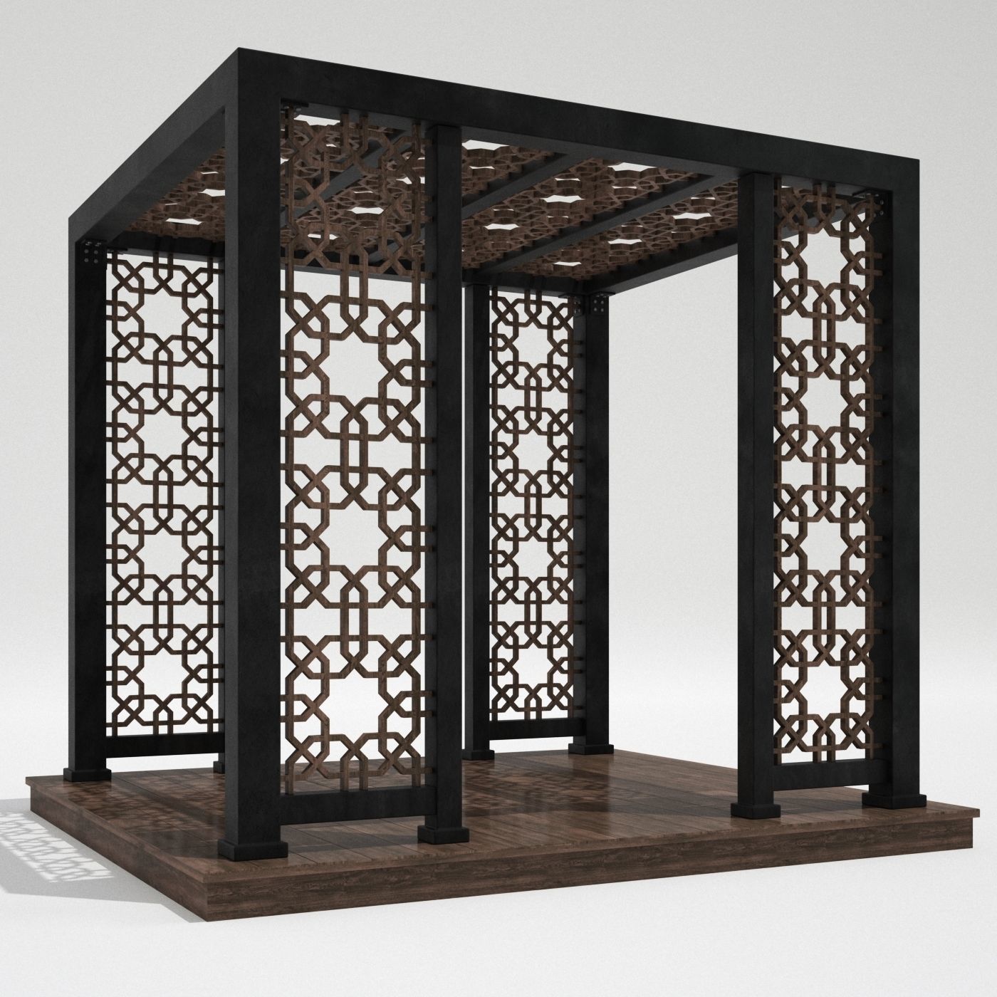 Traditional Arabic pattern gazebo 3D model | CGTrader